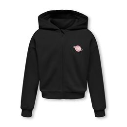 Only Girls Zip-Up Hoodie girl Black size 134/140