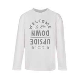 ABSOLUTE CULT Shirt 'Stranger Things - Welcome To Upside Down' Jungen Größe 146/152 grau / weiß