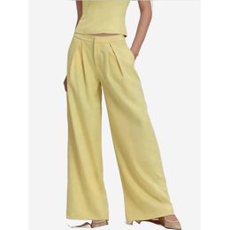 Hiccup Pleat-Front Pants female Yellow size L