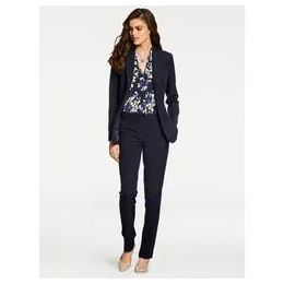 Hosenanzug Heine, Damen, Gr. 38, blau (marine), 77% Polyester, 20% Viskose, 3% Elasthan, Anzüge, Topseller