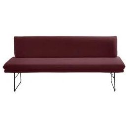 K+w Komfort & Wohnen Polsterbank K+W KOMFORT & WOHNEN, rot (bordeaux), B:195cm H:87cm T:65cm, Sitzbänke, Spitzkissenoptik, Sitzsteppung, hoher Sitzkomfort, in 2 Größen wählbar