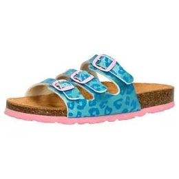 Hausschuh Lico "Pantolette Bioline Kids", Gr. 37, blau, Synthetik, Schuhe
