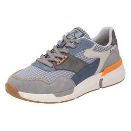Sneaker Rieker SPORT, Herren, Gr. 45, grau, jeansblau kombiniert, Lederimitat, Textil, Veloursleder, Schuhe Sneaker, aus der neuen Christoph Kramer Kollektion, mit atmungsaktivem Futter