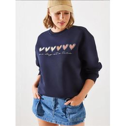 Bianco Lucci Sweatshirt female Blue size S
