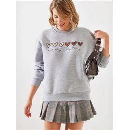 Bianco Lucci Sweatshirt female Grey size S