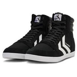 Sneaker Hummel "SLIMMER STADIL HIGH", Gr. 37, schwarz-weiß (schwarz, weiß), Leder, Textil, Schuhe