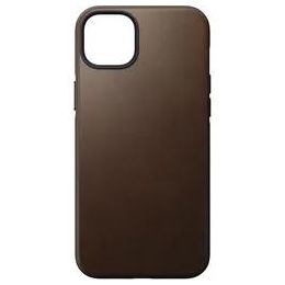 Nomad Handyhülle "Modern Leather Case iPhone 14 Max", braun (rustic braun), Hüllen, Polycarbonat und hochwertigem Echtleder