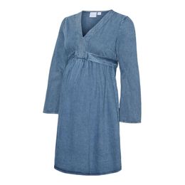 MAMALICIOUS Umstand Kleid Damen Größe 42 blau Winterkleid