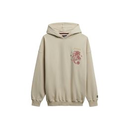 Superdry Sweatshirt 'Tokyo Narrative ' Damen Größe S hellbeige / gelb / rot