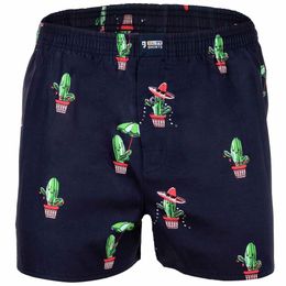 Happy Shorts Boxershorts Herren Größe M dunkelblau / grün / rot / weiß