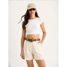 Bianco Lucci Pleat-Front Pants female Beige size L