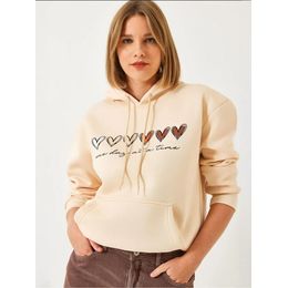 Bianco Lucci Sweatshirt female Beige size L