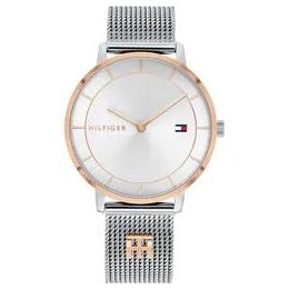 Quarzuhr Tommy Hilfiger "TEA", rosa (silberfarben, roségoldfarben), Armbanduhren, Damen, Armbanduhr, Damenuhr, Edelstahlarmband
