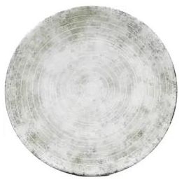 Speiseteller Van Well "Korfu, flacher Teller 28 cm, 6 Stück", grau, H:3cm Ø:28cm, Porzellan, Speiseteller, mit Digitaldruck, spülmaschinen- und mikrowellengeeignet