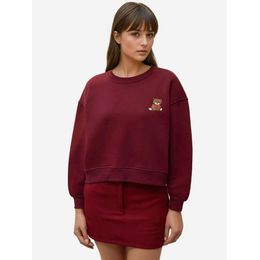 Hiccup Sweatshirt Damen Gr&ouml;&szlig;e L braun / rot / burgunder / wei&szlig;