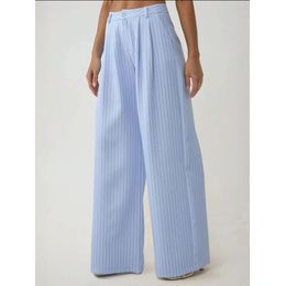 Hiccup Pleat-Front Pants female Blue size S