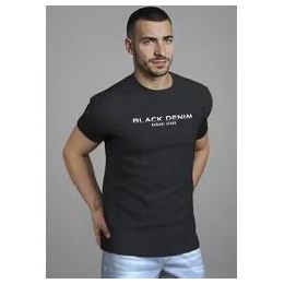T-Shirt Bruno Banani, Herren, Gr. 3XL (64/66), schwarz, Single Jersey, Obermaterial: 100% Baumwolle, bedruckt, slim fit hüftlang, Rundhals, Shirts, kurzärmelig, schmal geschnitten, Rundhalsausschnitt
