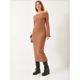 Bianco Lucci Kleid Damen Gr&ouml;&szlig;e 36 camel Winterkleid
