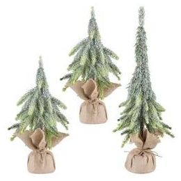 Winterliche Kunstpflanze Creativ green "Fichtenbäumchen", grün, H:53cm, Kunststoff, Kunstpflanzen, mit Jutesack