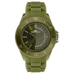 Quarzuhr Fynch-Hatton, grün, Armbanduhren, Herren, Armbanduhr, Herrenuhr, Silikonarmband, analog