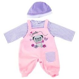 Puppenkleidung BAYER "Latzhose Hund 46 cm", lila (lila, rosa), Puppenkleidung, Kinder