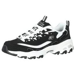 Sneaker Skechers "Skechers Sneaker Leder", Damen, Gr. 36, schwarz (schwarz, weiß), Leder, Schuhe