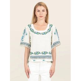 Odd Molly Shirt 'The Plate' Damen Gr&ouml;&szlig;e L hellbeige / blau / dunkelblau / gr&uuml;n