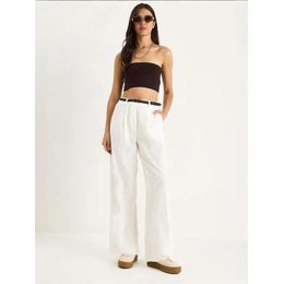 Bianco Lucci Pleat-Front Pants female White size L