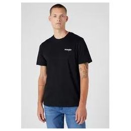 T-Shirt Wrangler "Sign Off", Herren, Gr. M, blau (true navy), Obermaterial: 100% Baumwolle, normal, Rundhals, Shirts