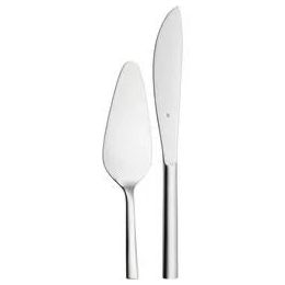 Besteck-Set WMF "Nuova", edelstahl, 2 Stk., Cromargan Edelstahl Rostfrei 18/10, Essbesteck-Sets, 2-tlg., Tortenheber 23 cm, Tortenmesser 28 cm, Cromargan Edelstahl