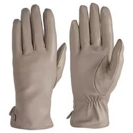 Lederhandschuhe Pearlwood "PAM", Damen, Gr. 7.5, taupe, Schafsleder, unifarben, Handschuhe, weiches Fleece-Innenfutter, Temperaturregulierend, Seitenschlitz