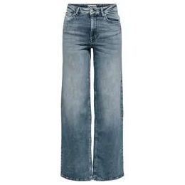 Relax-fit-Jeans Only "ONLMADISON BLUSH HW WIDE DNM REA570 NOOS", Damen, Gr. XL (42), Länge 30, special blau grau denim, Denim/Jeans, Obermaterial: 92% Baumwolle, 6% Elastomultiester, 2% Elasthan, unifarben, relaxed fit, Jeans