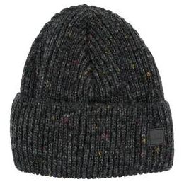 Beanie MaxiMo, Baby, Gr. 51/53, carbonmeliert, Strick, Materialmix, mehrfarbig, Mützen, wärmend, mehrfarbig, mit breitem Umschlag, gefüttert