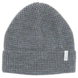 Strickmütze MaxiMo, Baby, Gr. 51, grau (dunkelgraumeliert), Strick, Materialmix, unifarben, Mützen, Wollanteil, gefüttert, breiter Umschlag