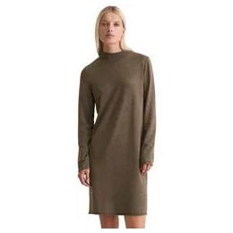 Marc O'Polo Strickkleid MARC O'POLO "aus edlem Schurwolle-Viskose-Mix", Damen, Gr. 32, Normalgrößen, shaded braun melange, Obermaterial: 37% Polyamid, 34% Schurwolle, 25% Viskose, 4% Elasthan; Futter: 100% Nicht verfügbar, unifarben, regular fit knielang, Rollkante, Kleider