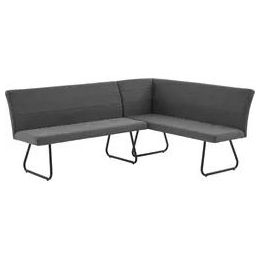 Eckbank OTTO HOME "Blee", anthrazit, H:87cm T:160cm, FSC-zertifizierter Holzwerkstoff, Sitzbänke, pflegeleichter Strukturstoff, komfortable Polsterung, Metallgestell