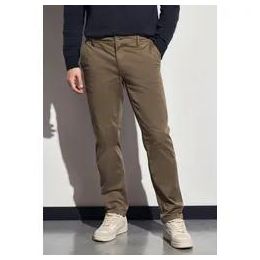Chinohose Street One MEN, Herren, Gr. 30, Länge 32, sepia braun, Web, 98% Baumwolle, 2% Elasthan, unifarben, regular fit lang, Hosen, aus Baumwolle mit Stretchanteil