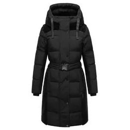 Wintermantel Navahoo "Funkelteddy 14", Damen, Gr. S (36), schwarz, Obermaterial 1: 100% Polyester; Obermaterial 2: 100% Polyester; Innenfutter: 100% Polyester; Wattierung: 100% Polyester; &Auml;rmelfutter: 100% Polyester, figurumspielend ca. Mitte Oberschenkel, hoch geschlossener Ausschnitt, eng Rippb&uuml;ndchen, M&auml;ntel Wintermantel, Warmer Mantel mit Teddypl&uuml;sch-Akzenten und Tailleng&uuml;rtel