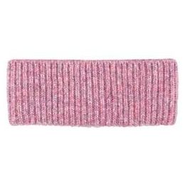 Stirnband CAPO, Damen, rosa (rosé), Strick, Materialmix, unifarben, Mützen, Melange-Optik, Rippenstrick, Wollanteil