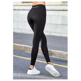 Seamless Leggings Copenhagen Studios, Damen, Gr. L (44/46), N-Gr, schwarz, Obermaterial: 93% Polyamid, 7% Elasthan, unifarben, Basic, lang, Hosen, High Waist Design