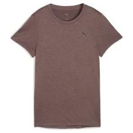 Trainingsshirt Puma "W TAD ESSENTIAL HEATHER TEE", Damen, Gr. XL, raisin heather, Jersey, Obermaterial: 100% Polyester, regular fit normal, Rundhals, Shirts