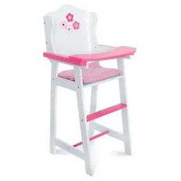 Bayer Chic 2000 Puppenhochstuhl CHIC2000 "Fiori", rosa (weiß, rosa), Puppenmöbel, KinderB:26cm H:59cm T:26cm, Holz, B:26cm H:59cm T:26cm