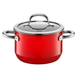 Fleischtopf Silit "Passion red, Kochtopf Induktion schneid- und kratzfest", rot, H:10,6cm Ø:16cm, Töpfe, für alle gänigen Herdarten geeignet, Made in Germany