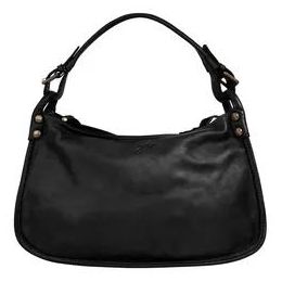Henkeltasche Samantha Look, Damen, Gr. B/H/T: 36cm x 22cm x 9cm onesize, schwarz, Leder, vintage, Taschen, echt Leder, Made in Italy