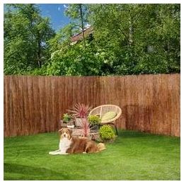 Sichtschutzzaunmatten Windhager, beige (natur), H:90cm, Weidengeflecht, Zaunelemente, Sicht- und Windschutzmatte aus naturbelassenem Farn, L: 3 m