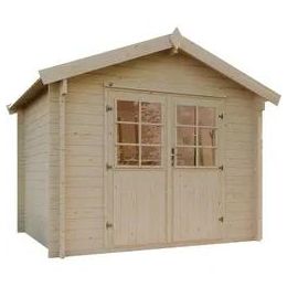 Gartenhaus Weka "132 A Gr.2, 38 mm", beige (naturbelassen), Fußboden im Gartenhaus, ohne Rück- und Seitenwand, ohne Dacheindeckung, Gartenhäuser