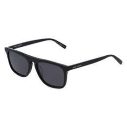 SAINT LAURENT SL 586 | Herren-Sonnenbrille | Fassung: Vollrand, Pilot, Acetat, Schwarz Glänzend | Glasfarbe: Grau