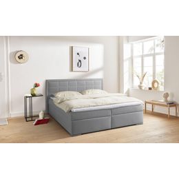 Boxbett Collection AB ""Athena", OTTOs Choice, Topseller wahlweise mit Bettkasten", grau, B:193cm L:206cm, Komplettbetten, Boxspringbett, inkl. Topper bei Ausführung mit Matratze, in Härtegraden H2, H3, H4