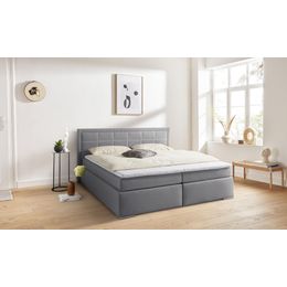 Boxbett Collection AB ""Athena", OTTOs Choice, Topseller wahlweise mit Bettkasten", grau, B:193cm L:206cm, Komplettbetten, Boxspringbett, inkl. Topper bei Ausführung mit Matratze, in Härtegraden H2, H3, H4