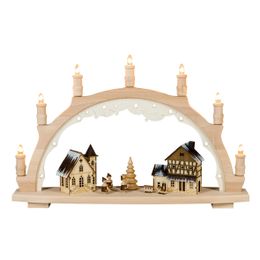 SAICO ORIGINAL LED Schwibbogen "Lichterbogen, Eisenbahn", B/H/T: 57cm x 37cm x 12cmnatur, Schwibb&ouml;gen, Premium LED-Beleuchtung, warmwei&szlig;, BxHxT: